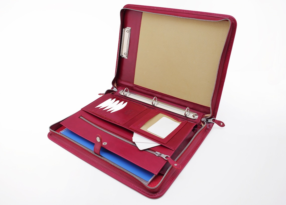 Leather Organizer Leather Document Folder Leather Portfolio - Etsy