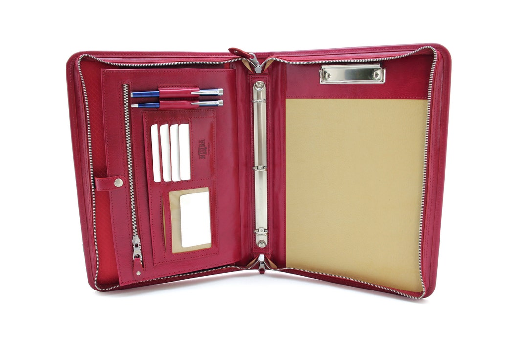 Leather Portfolio, Zipped Business Folder, Conference Folder A4 ...