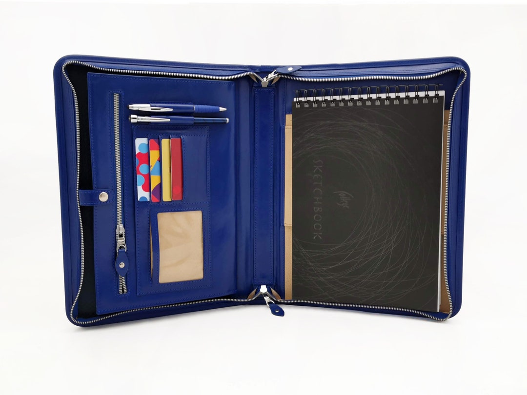 Leather Notepad Folio, Executive Organizer, iPad Folder, Business ...