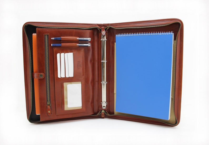 Leather Organizer Leather Document Folder Leather Portfolio - Etsy