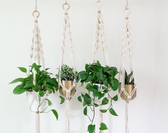Rope plant hanger | Etsy