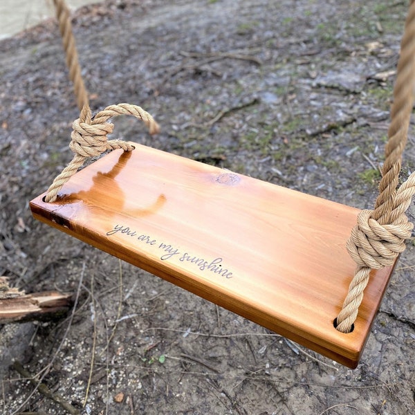 Wooden Tree Swing - Etsy