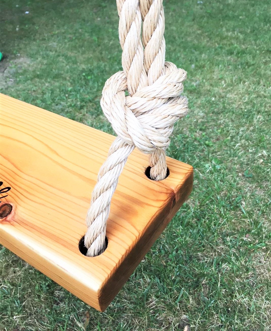Swing High Little One Wooden Rope Swing | Wood Tree Swing | Outdoor ...