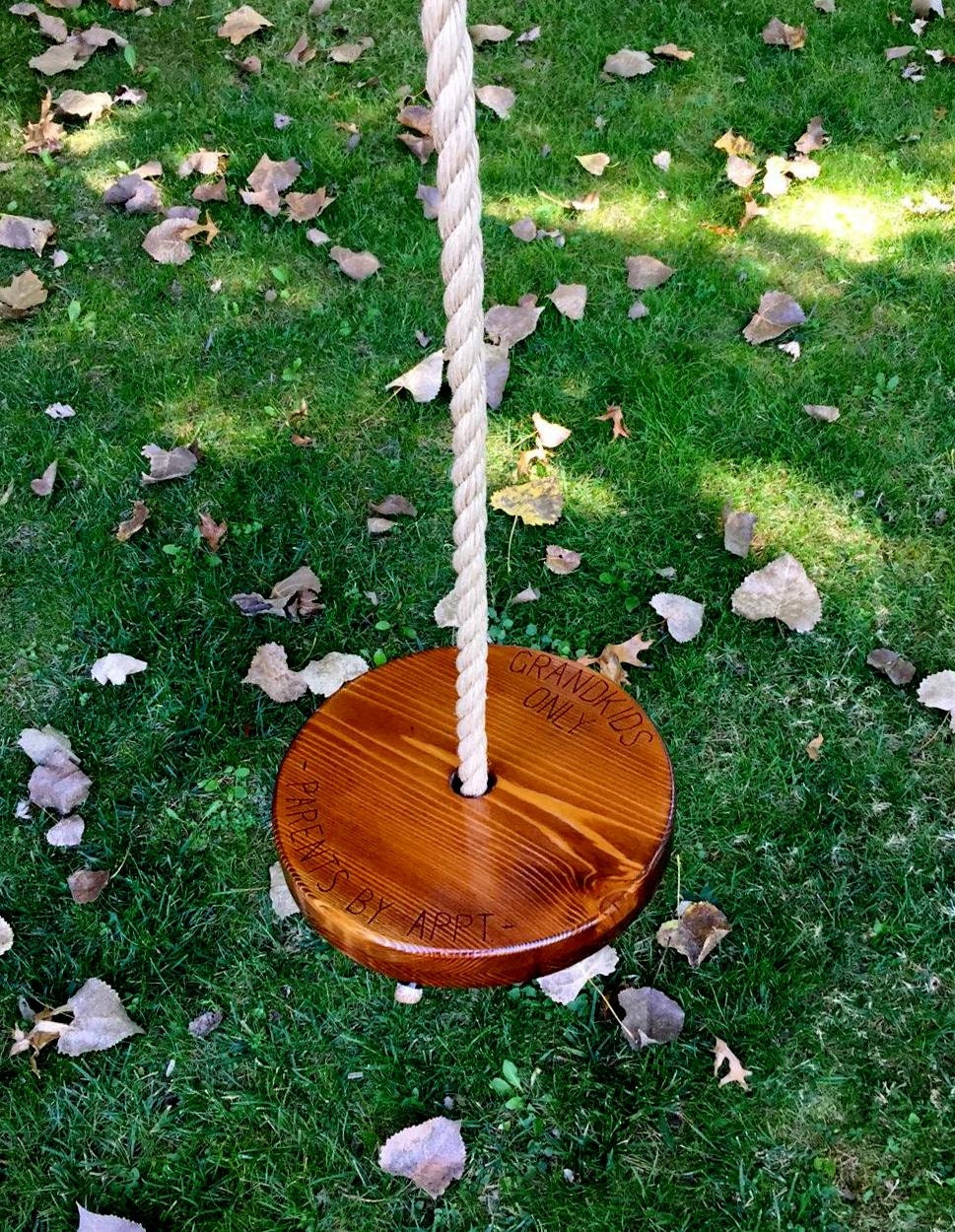 Grandkids Only Round Swing Disc Swing for Kids Round Rope - Etsy