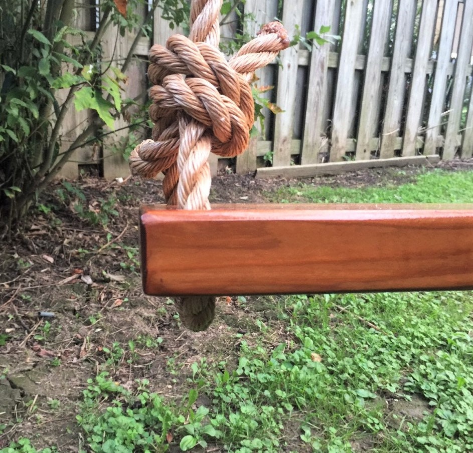Never Grow up Wooden Rope Swing Wood Tree Swing Outdoor | Etsy