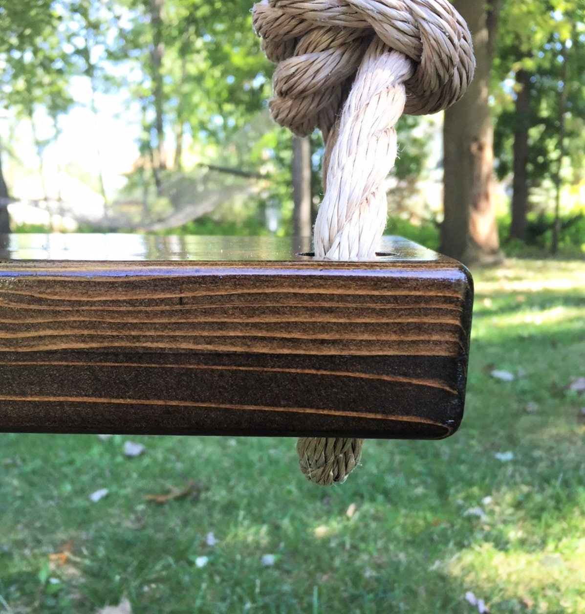 Never Grow up Wooden Rope Swing Wood Tree Swing Outdoor | Etsy