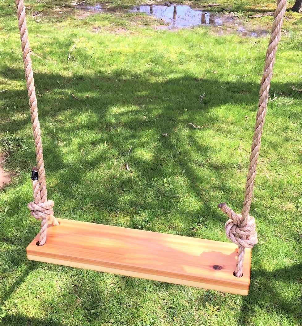 Natural Wooden Rope Swing Wood Tree Swing Outdoor Wooden - Etsy Australia