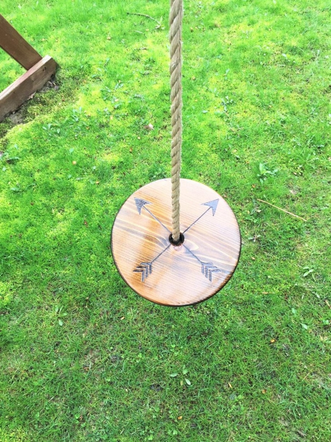 Crossed Arrows Round Swing | Disc Swing for Kids | Round Rope Swing ...
