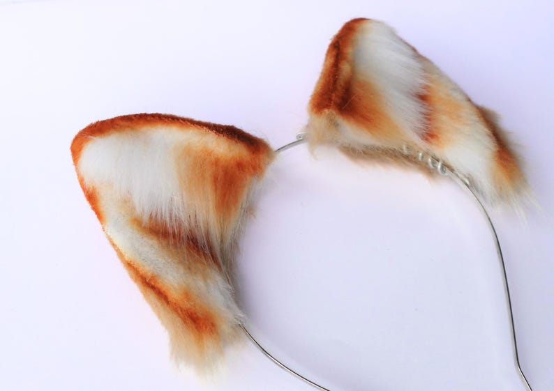Premium Realistic Orange Cat Ears / Handmade Nekomimi - Kemonomimi ...