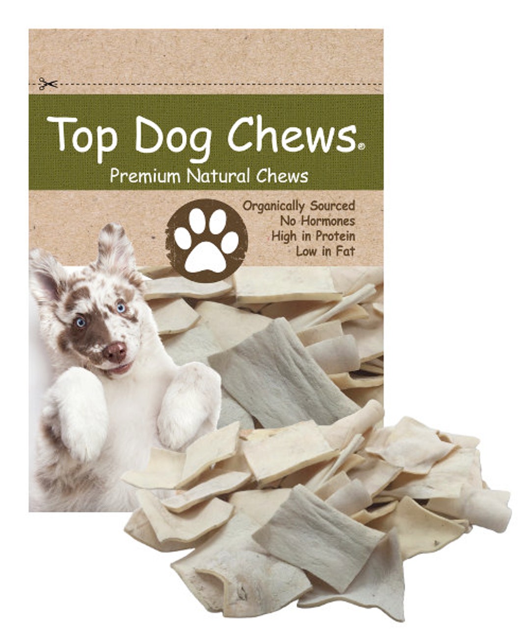 Natural Rawhide Chips for Dogs Bulk Rawhide Dog Treats 1lb - Etsy