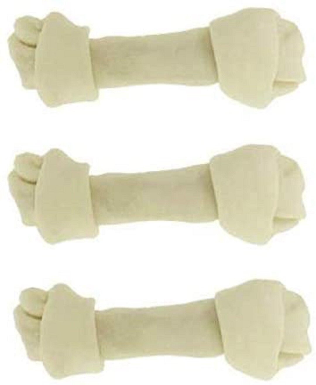 Great Lakes Dog Rawhide Bones Pack of 3. Large 8"-10" Knotted Bones. No ...