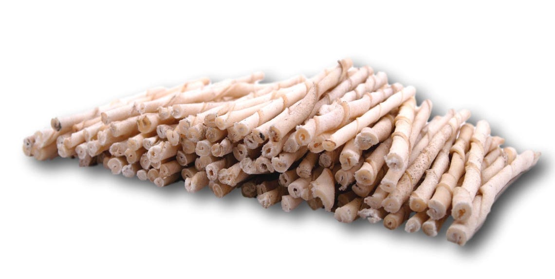 Rawhide Natural Twist Sticks pack of 100 From Top Dog Chews | Etsy