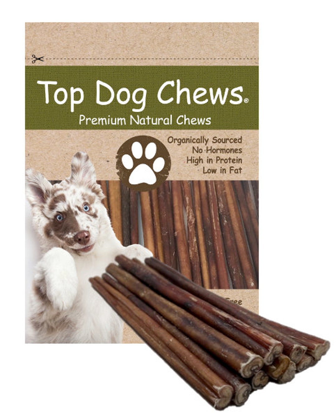 12-inch Standard Bully Sticks by Top Dog Chews 12 Pack - Etsy
