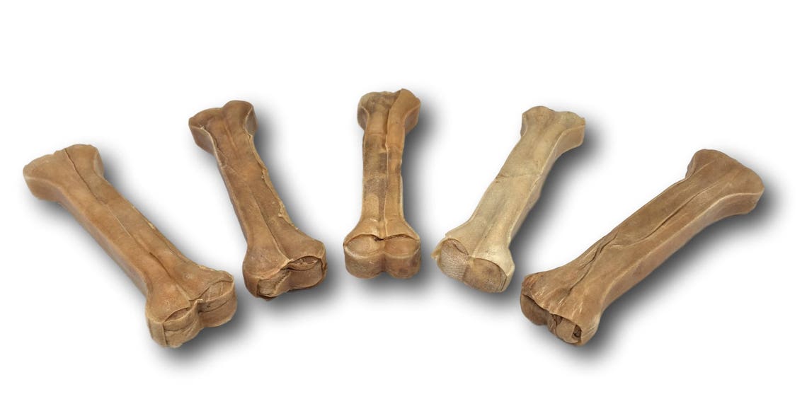 Top Dog Chews 10" Pressed Rawhide Dog Bone 5 Pack - Etsy