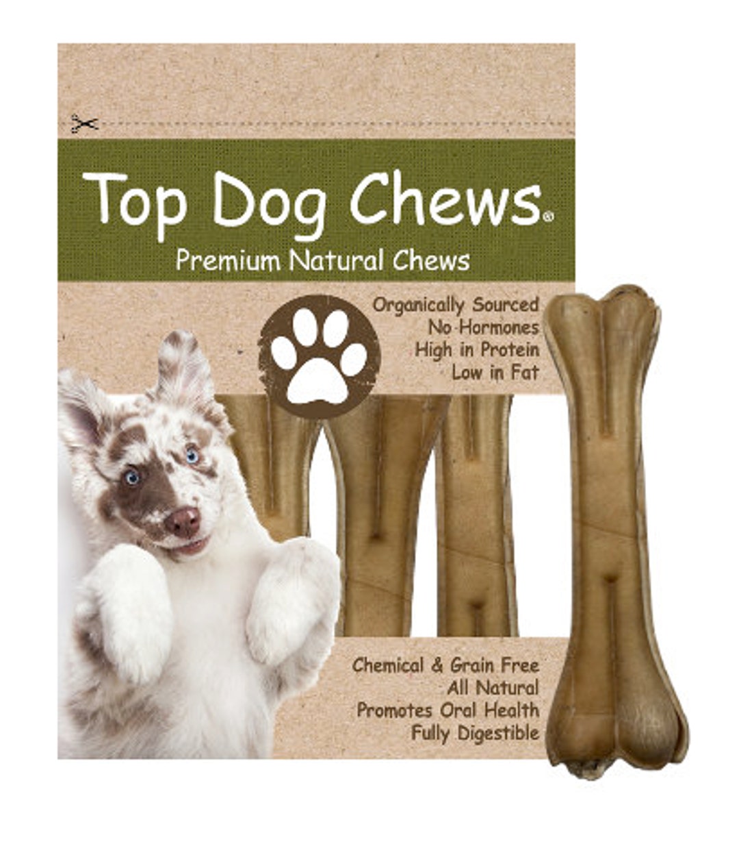 Top Dog Chews 10" Pressed Rawhide Dog Bone 5 Pack - Etsy