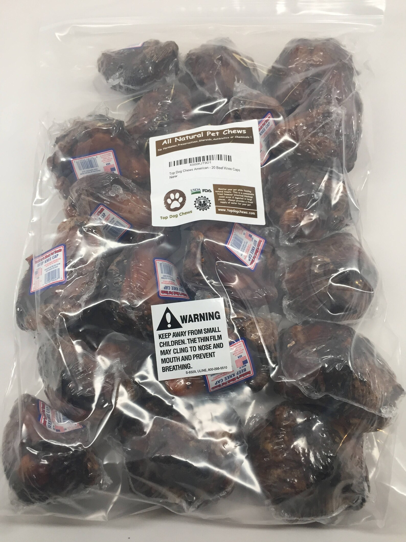 Top Dog Chews American 20 Beef Knee Caps | Etsy