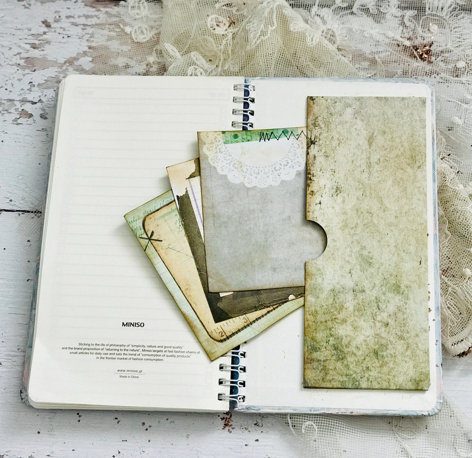 Vintage Planner Mixed Media Hand Made Small Planner | Etsy