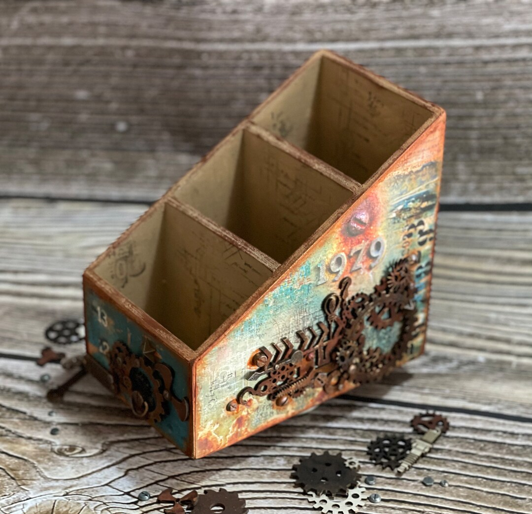 Steampunk Desk Organizer Remote Control Holdersteampunk - Etsy