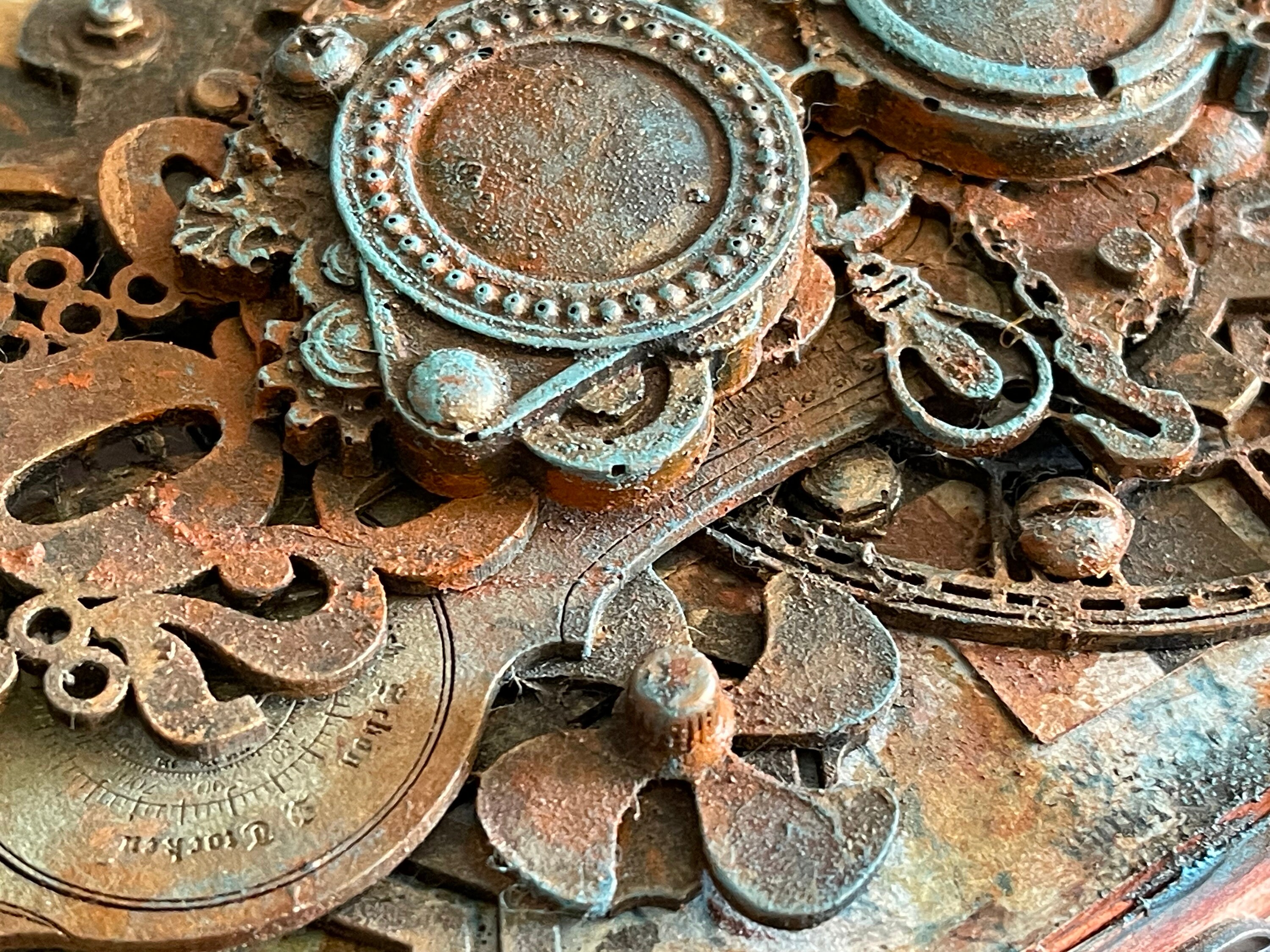 Personalized Industrial Box, Mixed Media Rusty Box, Customized Hand ...