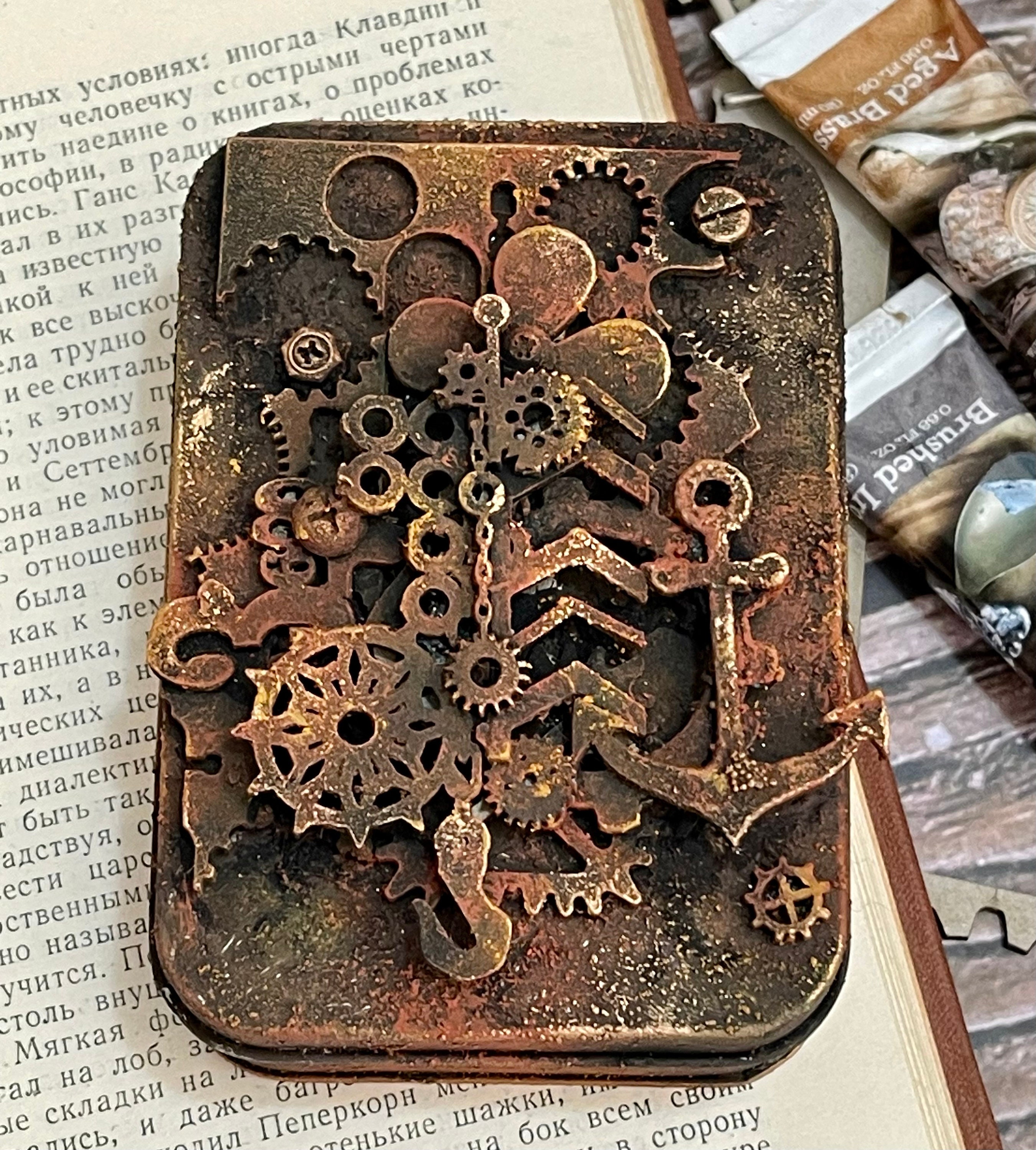 Steampunk Metal Box Set, Mechanical Tin, Personalized Box, Tin Box Mini ...