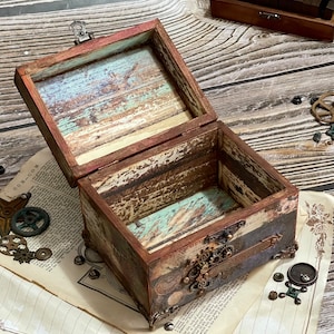 Personalised Steampunk Box, Mixed Media Gift, Customizable Wooden Box ...