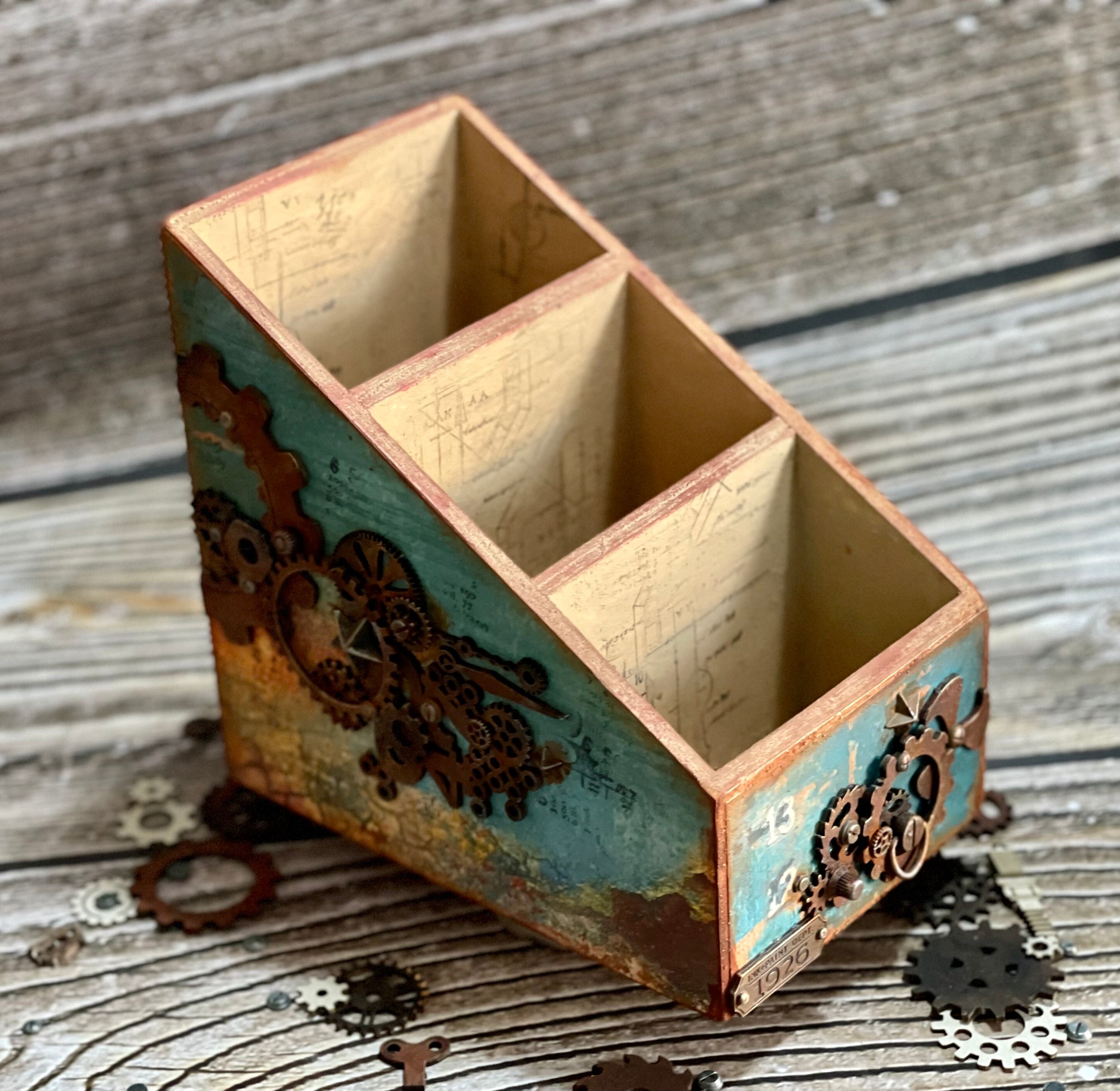 Steampunk Desk Organizer Remote Control Holdersteampunk - Etsy