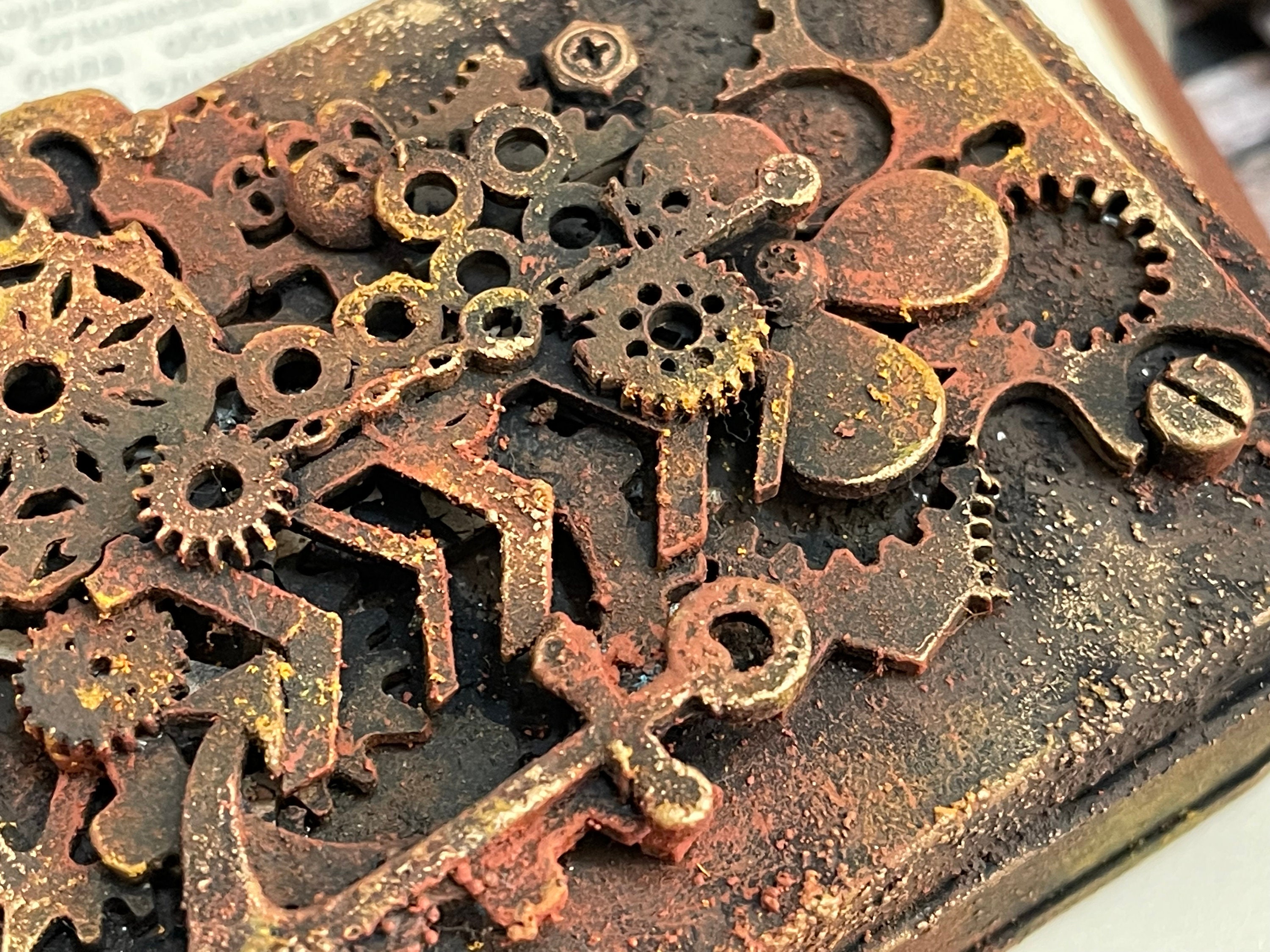 Steampunk Metal Box Set, Mechanical Tin, Personalized Box, Tin Box Mini ...