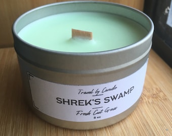 Shrek's Swamp Fresh Cut Grass Cartoon Inspired Candle - Etsy