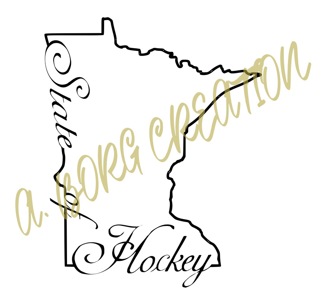 Minnesota State of Hockey SVG Minnesota Download for Hockey Download ...