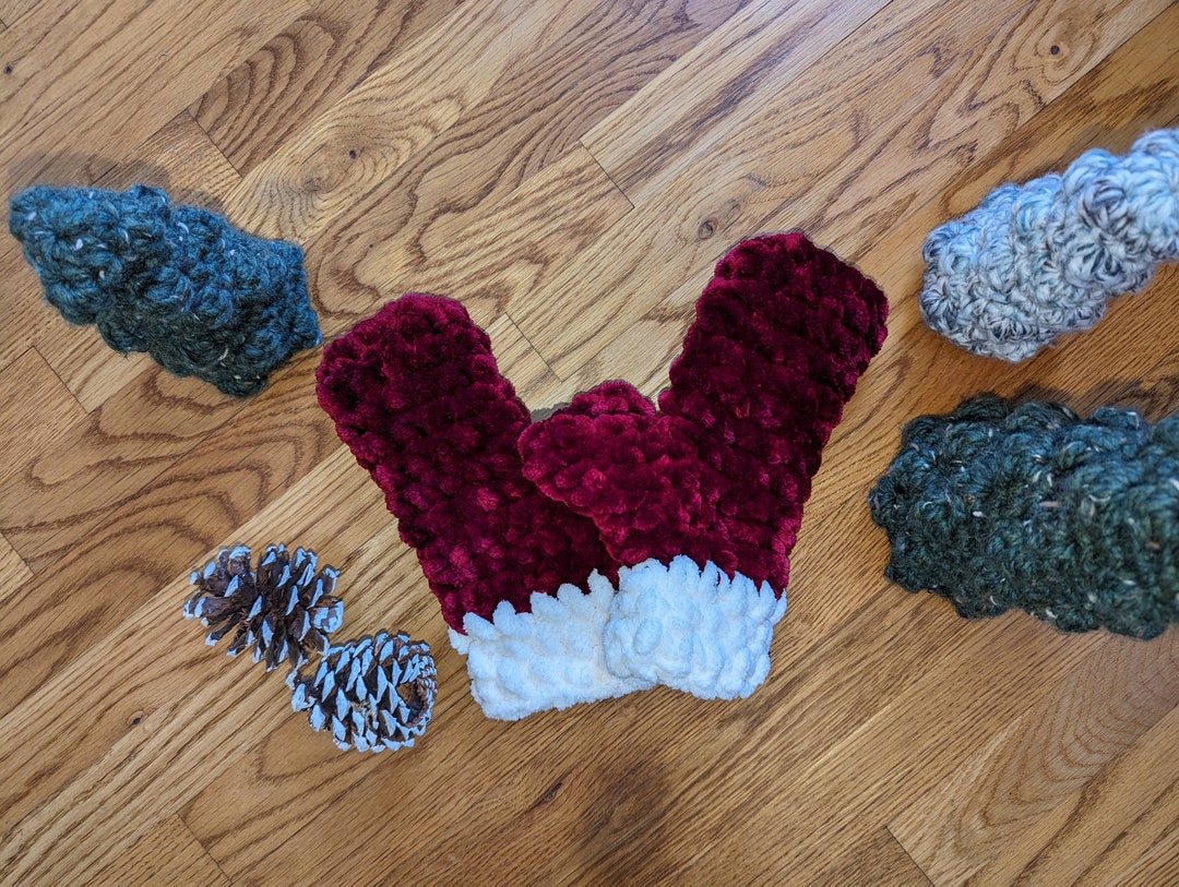 Mitten Crochet Pattern Santa Mittens Pattern for Crochet Christmas ...