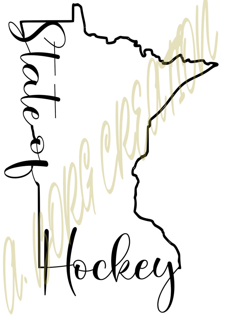 Minnesota State of Hockey Svg, EPS, PNG Digital Download for MN State ...