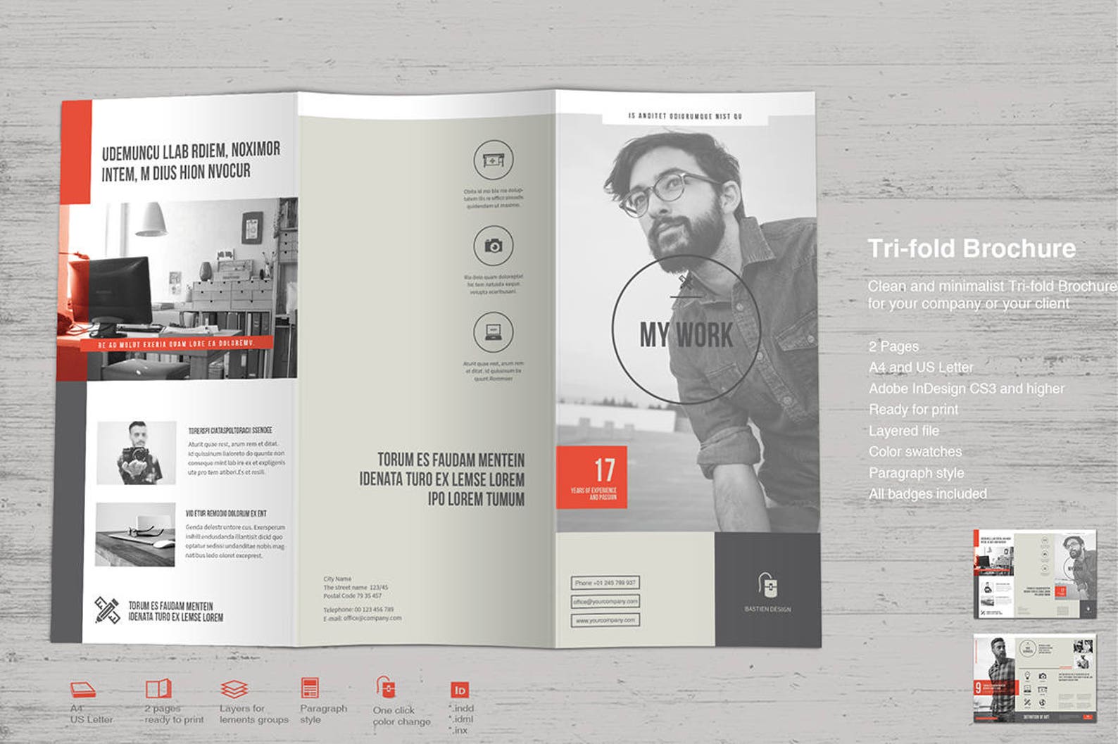 Tri-fold Brochure | Print Template | Indesign Template - Etsy