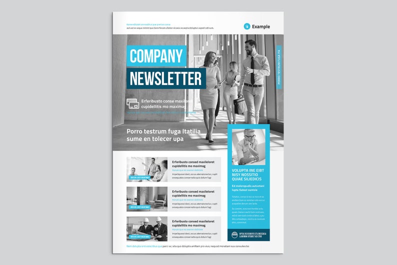 Newsletter Print Template | Newspaper | Indesign Template - Etsy