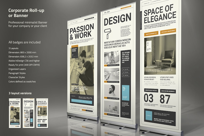 Business Roll-up Banner | Indesign Template - Etsy