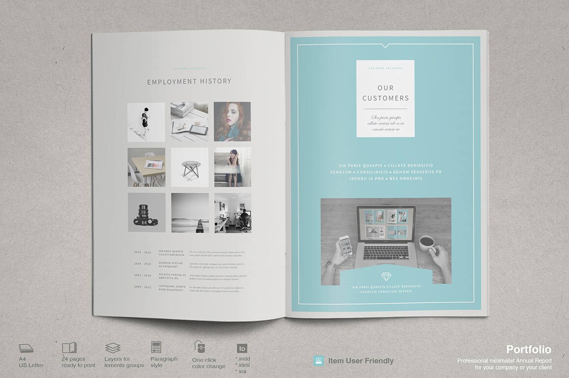 Portfolio Print Template Indesign Template - Etsy