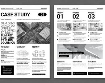 Case Study | Case Study Layout | Case Study Flyer | Indesign - Etsy
