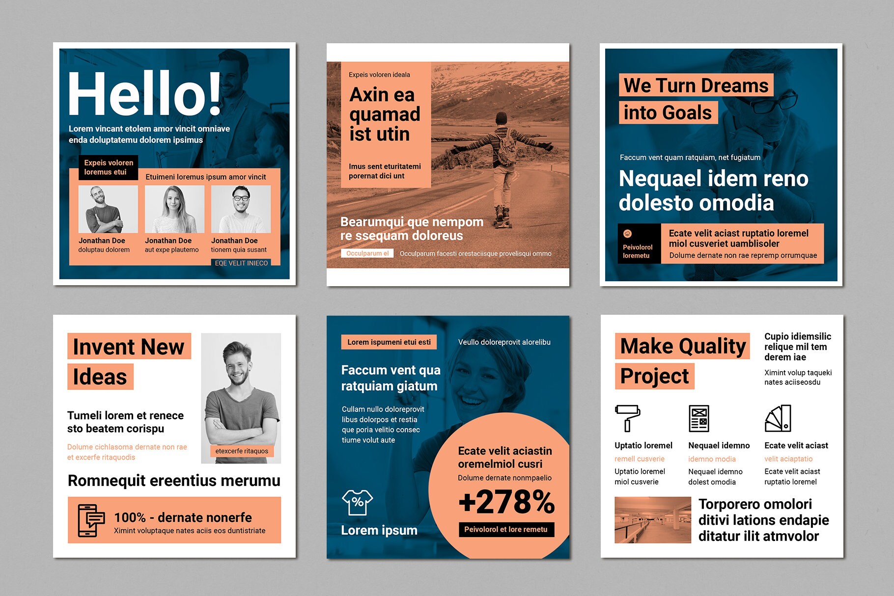 Instagram Square Template | Instagram Puzzle | PSD Templates for ...