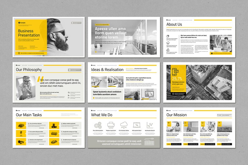 Presentation Template | Slides Template | Powerpoint Presentation - Etsy