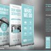 Business Roll-up Banner | Cyan Rollup | Indesign Template - Etsy