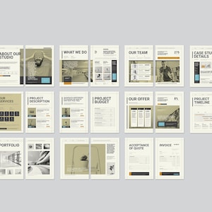 Business Proposal Print Template | Modern Unique Proposal | Sepia ...