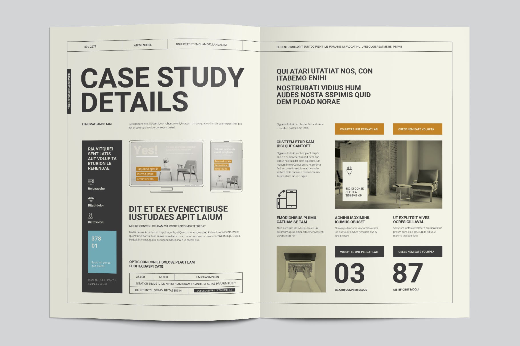 Business Proposal Print Template | Modern Unique Proposal | Sepia ...