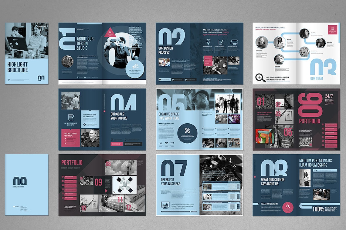 Highlights Brochure Print Template | Indesign Template - Etsy
