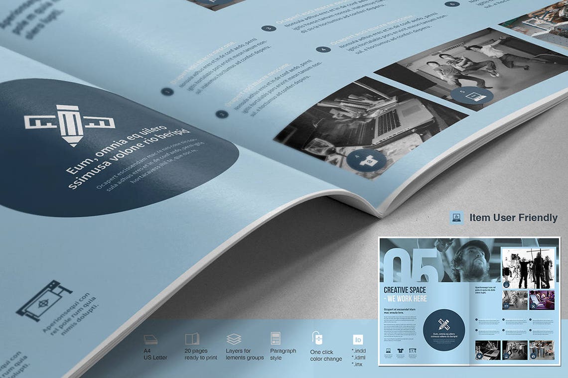 Highlights Brochure Print Template | Indesign Template - Etsy