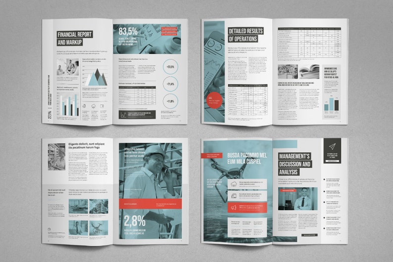Annual Report Print Template | Indesign Template - Etsy