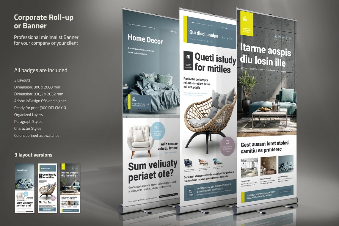 Business Roll-up Banner | Indesign Template - Etsy