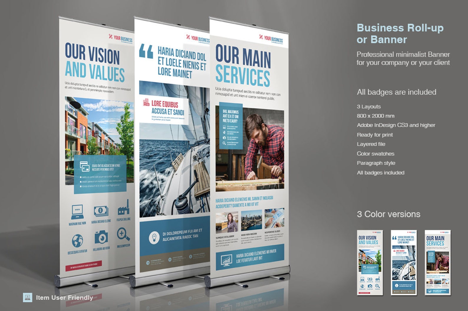 Business Roll-up Banner | Indesign Template - Etsy