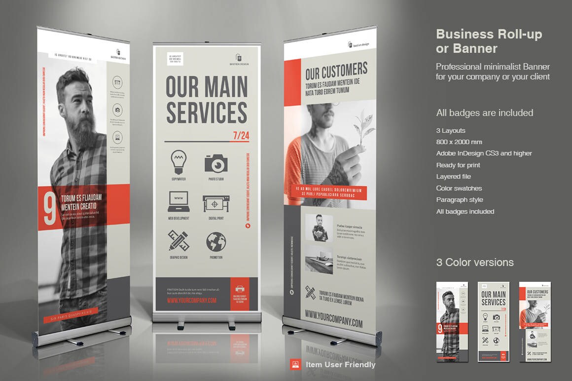 Business Roll-Up Banner | InDesign Vorlage - Etsy.de