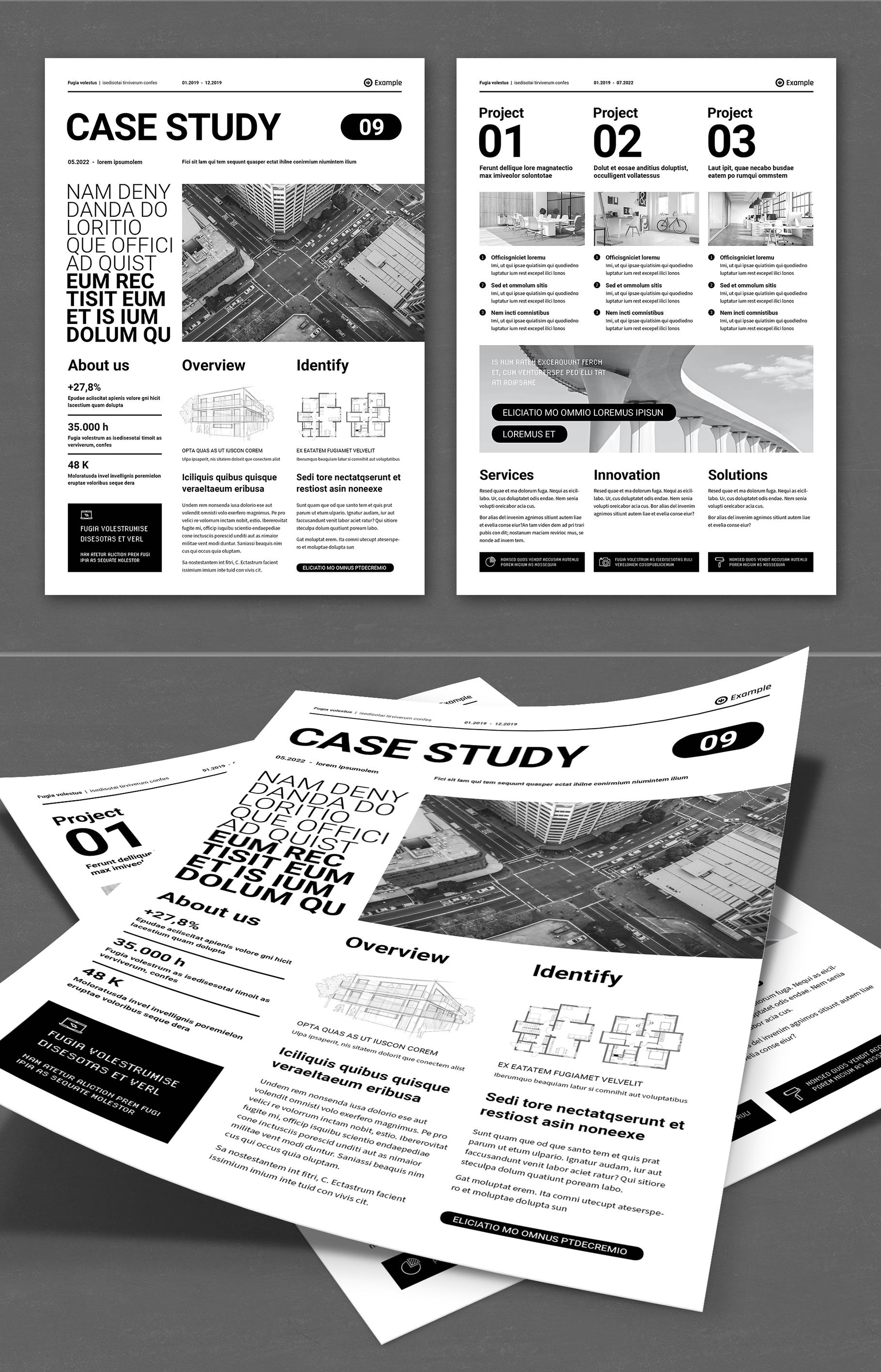 Case Study | Case Study Layout | Case Study Flyer | Indesign - Etsy