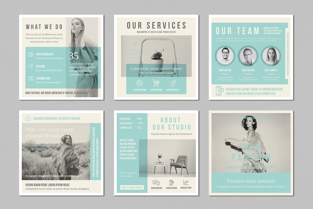 Instagram Square Template | Instagram Puzzle | PSD Templates for ...