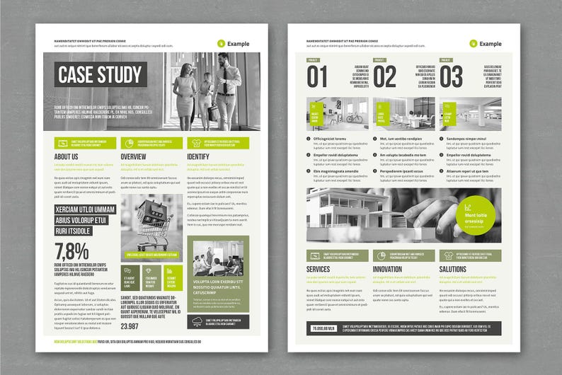 Case Study | Case Study Layout | Case Study Flyer | Indesign - Etsy